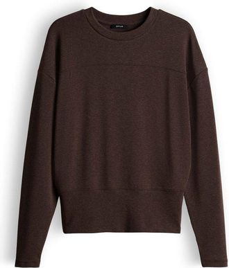 OPUS Longsleeve SUPANI aus weichem Lyocell-Woll Mix Schmale Passform, schmal zulaufender Schnitt, &uuml;berschnittene Schulter