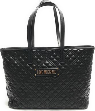 Love Moschino Damen Einkaufstasche, Schwarz