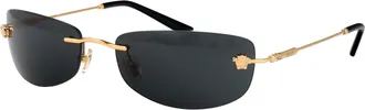 Versace 0VE2279 Gold Metal Rimless Sunglasses - Gold