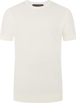 FILIPPO DE LAURENTIIS Leichtes Strick-T-Shirt in Crepes-Struktur in