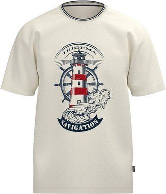Trigema T-Shirt TRIGEMA T Shirt mit Leuchtturm Motiv (1-tlg)