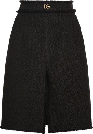 Dolce & Gabbana Midirock aus Tweed - Schwarz