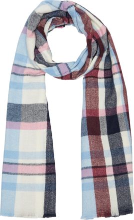 s.Oliver Karierter Schal mit offenem Kantenfransen