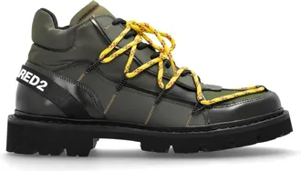 Dsquared2 Homme, Chaussures, Vert, Taille: 43 1/2 EU Bottes Lacets Logo