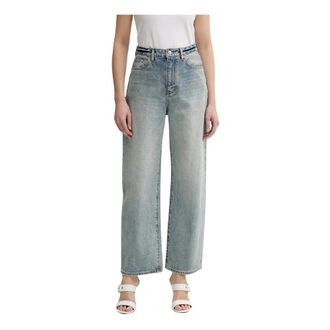 A|X Armani Exchange Relaxed High Waist Jeans - - Jeans - Damen - Blau - W29