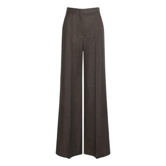 Max Mara Geradlinige Hose mit Bundfalte - - Trousers - Damen - Braun - XS