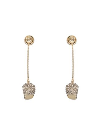 Alexander McQueen Skull Pendant Earrings - Gold