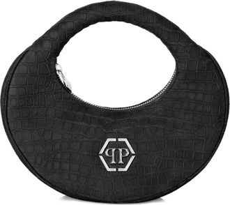 Philipp Plein Mittelgro&szlig;e Tote Bag mit Kroko-Pr&auml;gung - Schwarz