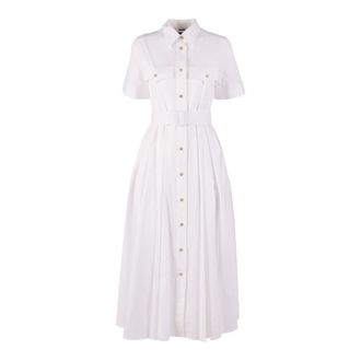 Fay Stretch Baumwoll-Popeline Hemdblusenkleid - - Dresses - Damen - Wei&szlig; - M