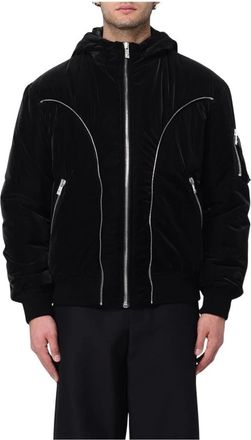 Versace Homme, Vestes, Noir, Taille: M Velvet Bomber Jacket