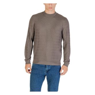 A|X Armani Exchange Homme, Pulls, Brun, Taille: 2XL Pull Textur&eacute; Ondul&eacute;