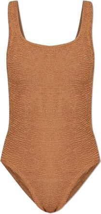 Hunza G Femme, Maillots de bain, Brun, Taille: ONE Size Coverage Square Neck Swim