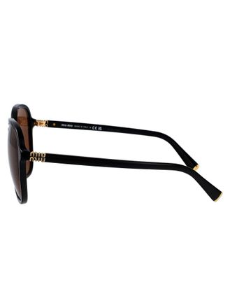 Miu Miu 0MU Black Acetate Sunglasses - Black