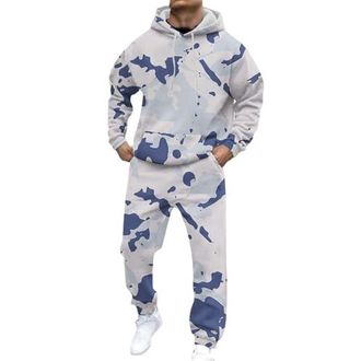 Generic Ensemble Jogging Homme - Surv&ecirc;tement Ensemble Sweats &Agrave; Capuche Et Sport Pantalons Automne Hiver Couleur Unie Gym Jogging Sportswear Tenue De Couple