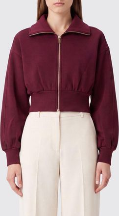 Twinset Sweatshirt court en jersey de viscose zipp&eacute; avec &eacute;paules tombantes