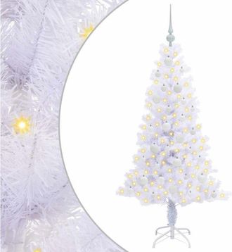 vidaXL K&uuml;nstlicher Weihnachtsbaum Wei&szlig; 150 cm PVC und Stahl vidaXL