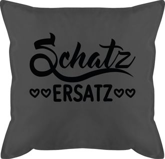 Shirtracer Kissen 50x50 - Valentinstag Partner Ideen - Schatzersatz - 50 x 50 cm - Grau - valentiensgeschenke pärchen geschenke walentinstag liebes schmusekissen