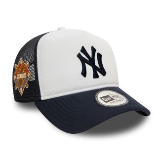New Era MLB Fan Accessoire Truckercap New York Yankees Teamlogo World Series Kappe verstellbar Mesh weiß blau - One-Size