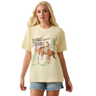 Ariat Womens Rodeo Star Boyfriend T-Shirt in Pear Sorbet, Size 2X-Large, by Ariat