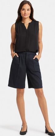 NYDJ L&auml;ssige Denim-Bermudashorts mit hohem Bund