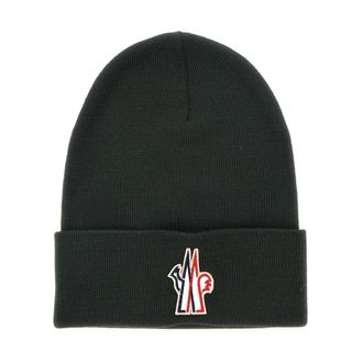 Moncler Turn-Up Brim Beanie - - Accessories - Herren - Gr&uuml;n - ONE SIZE
