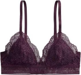 Polo Ralph Lauren Soutien-gorge dentelle en coton m&eacute;lang&eacute;