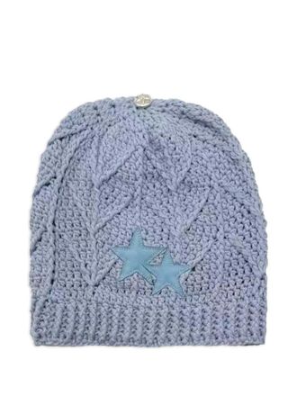 Chrome Hearts bonnet &agrave; patch &eacute;toile - Bleu
