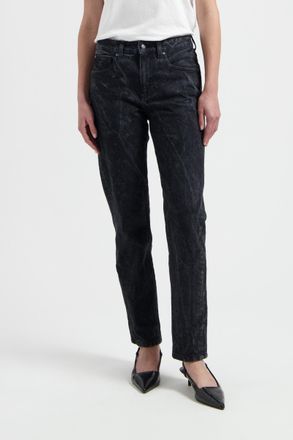 Mud Jeans Damen vegan Jeans Mid Straight Go Dry Schwarz