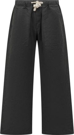 Palm Angels Homme, Pantalons, Noir, Taille: S Curved Logo Loose Pantalons