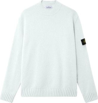 Stone Island Moss Stitch Sweater - - Knitwear - Herren - Blau - M