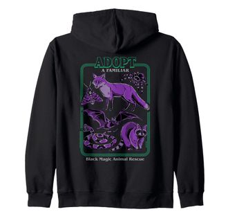 Steven Rhodes Black Magic Animal Rescue Purple Retro Funny Adult Humor Kapuzenjacke
