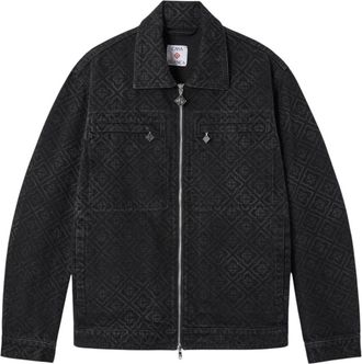 Casablanca Monogram Denim Jacket - - Jackets - Herren - Schwarzk - XL