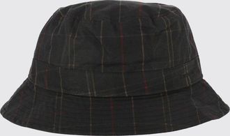 Barbour Fischerhut aus gewachster Baumwolle mit Tartanmuster und gesticktem Logo