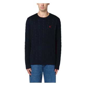 Polo Ralph Lauren T-shirt Col Rond - Homme - Pulls - Bleu - Taille: 2XL