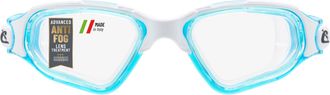 Cressi Clear Eyes Silikon-Schwimmbrille - Ergo-Sitz zum Schwimmen - Antibeschlag f&uuml;r Triathlon - UV-Schutz Schwimmbrille Damen & Herren - Wei&szlig;/Aquamarin Klar