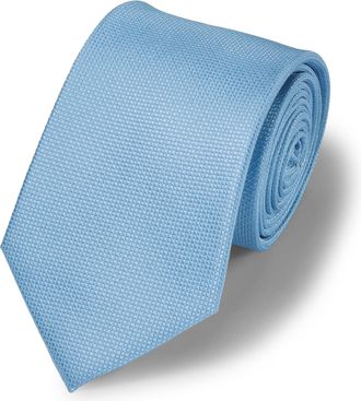CHARLES TYRWHITT Strukturierte Krawatte aus Seide - Himmelblau