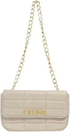 Celine Sac bandouli&egrave;re en cuir de ch&egrave;vre Pre-owned - Femme - Pre-owned - Beige - Taille: ONE Size