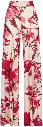 La Petite Robe Di Chiara Boni Femme, Pantalons, Multicolore, Taille: 42 FR Pantalon large &agrave; imprim&eacute; floral