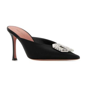 Amina Muaddi Femme, Chaussures, Noir, Taille: 37 EU Camelia Mule 90