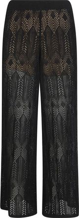 Liu Jo Femme, Maillots de bain, Noir, Taille: 40 FR Pantalon Tricot Ajour&eacute;