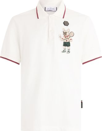 Philipp Plein Polo T-Shirt New York Tennis Patch