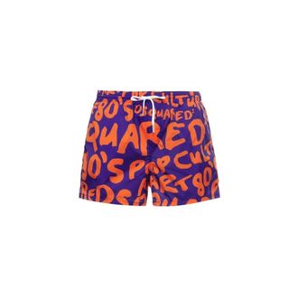 Dsquared2 Homme, Maillots de bain, Multicolore, Taille: L Short de bain Logo Violet