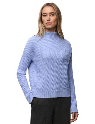 Street One Pullover mit Strukturmix Frosted Blue Mel. 36