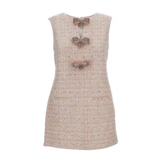 Self Portrait Femme, Robes, Rose, Taille: 40 FR Mini-robe Sac Boucl&eacute;