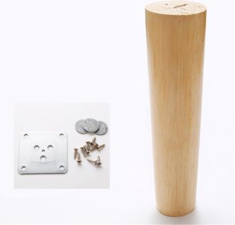 Generic 4er-Set M&ouml;belbeine aus Holz, 6-70 cm (2,36-27,56 Zoll), Sofaf&uuml;&szlig;e, Bettbeine aus massivem Gummibaumholz(30cm-Straight Legs)