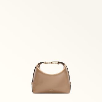 Furla Tonie Schultertasche Toffee Weiches Strukturiertes Ares Leder Damen