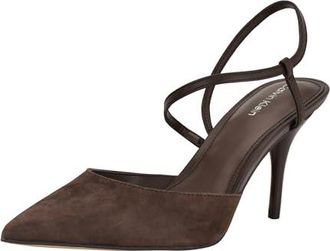 Calvin Klein Escarpins Cordera pour femme, Cuir Marron Foncé 200, 39 EU