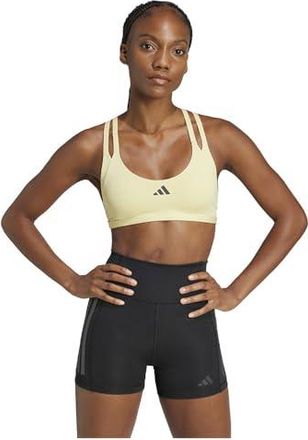 adidas Womens Brassi&egrave;re de Training Aeroimpact Luxe Maintien l&eacute;ger, Powder Yellow, L (C-D)