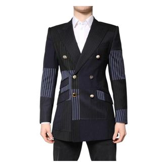 Dolce & Gabbana Multicolor Patchwork Formelle Blazer Jacke - - Jackets - Herren - Mehrfarbig - S