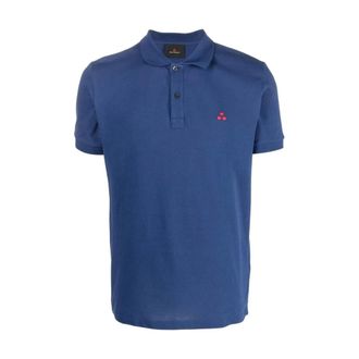 Peuterey Homme, Tops, Bleu, Taille: XL Polo &Eacute;l&eacute;gant avec Fermeture Boutonn&eacute;e